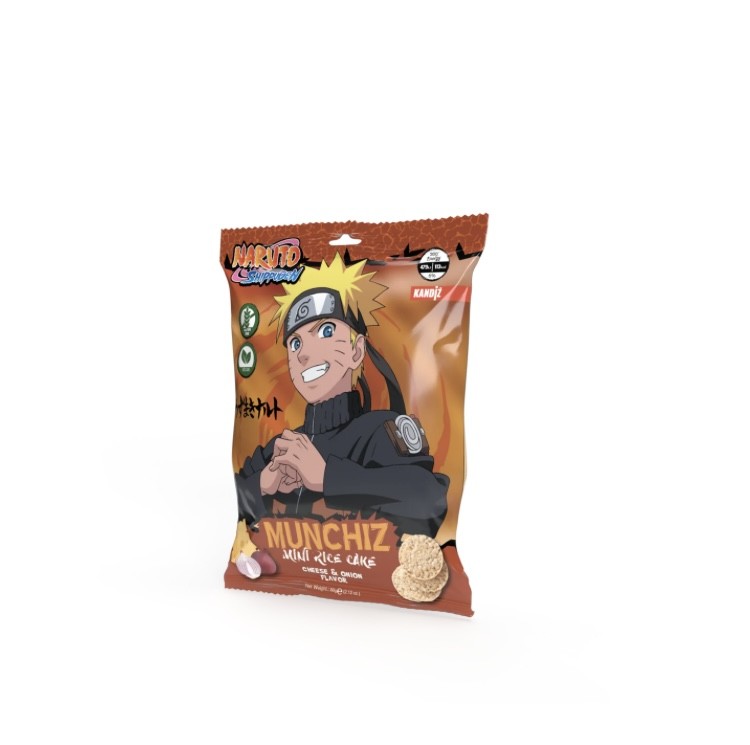 Munchiz Naruto Mini Rice Cake Cheese& Onion 12x60g | CandySky B2B