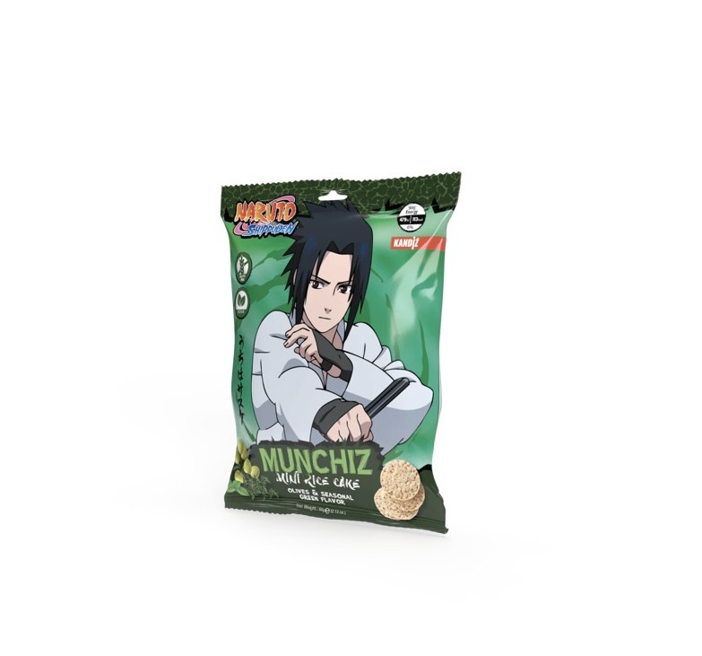 Munchiz Naruto Mini Rice Cake Olive 12x60g | CandySky B2B